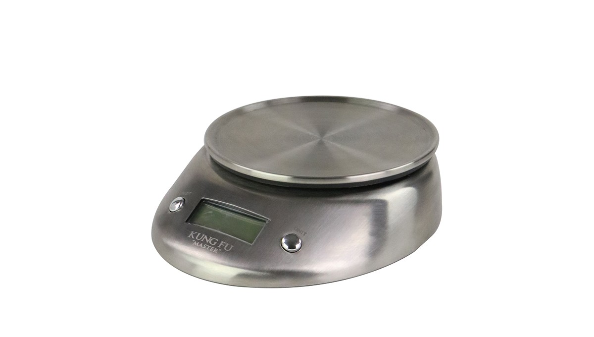 Stainless Steel Digital Kitchen Scale With Blue Back Light